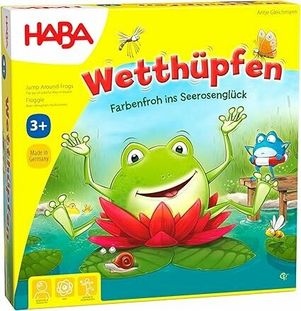 Детская настольная игра Haba - "Прыгающие лягушки", развитие навыков счета, от 3 лет - 305272