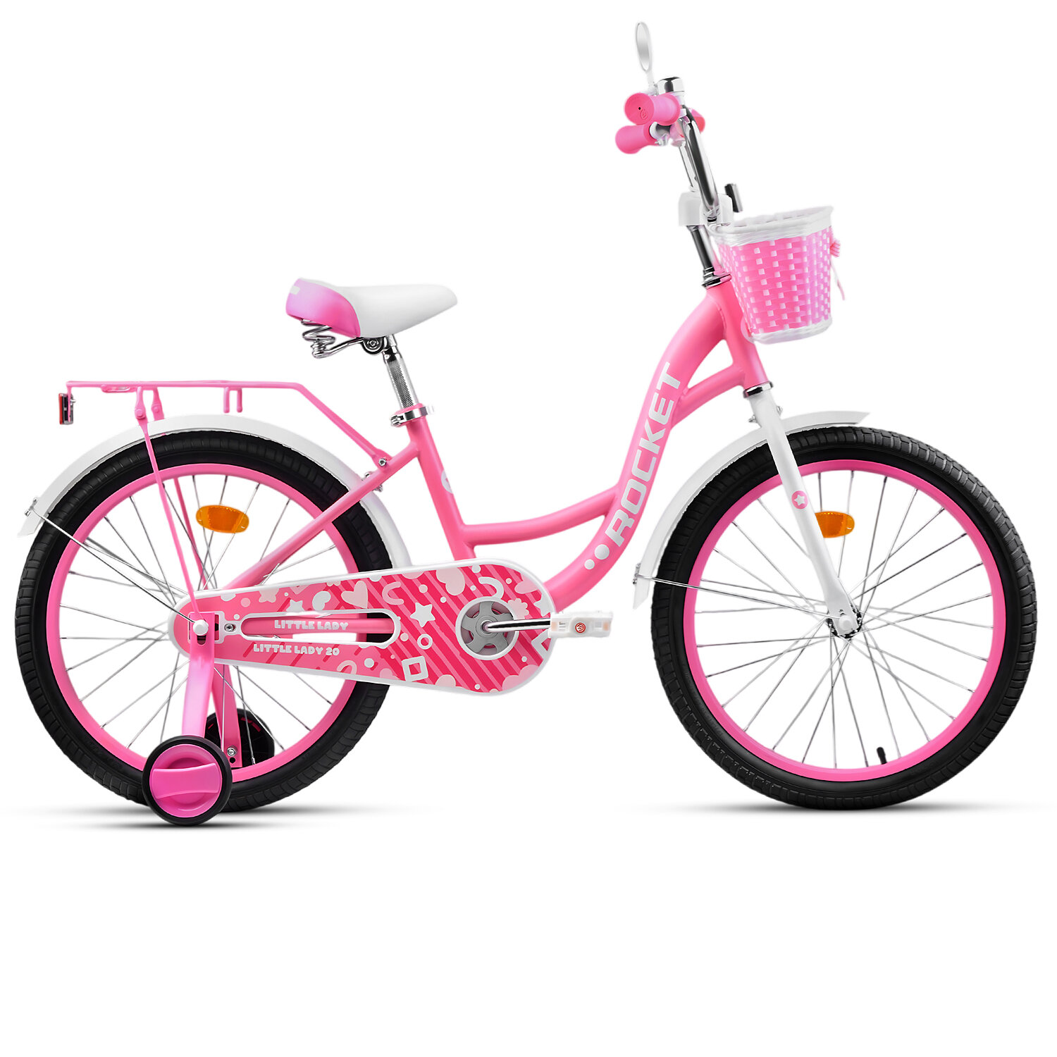 Велосипед 20" Rocket Little Lady, Детский двухколесный, для детей 6-8 лет, ростом от 120 до 135 см. цвет розовый
