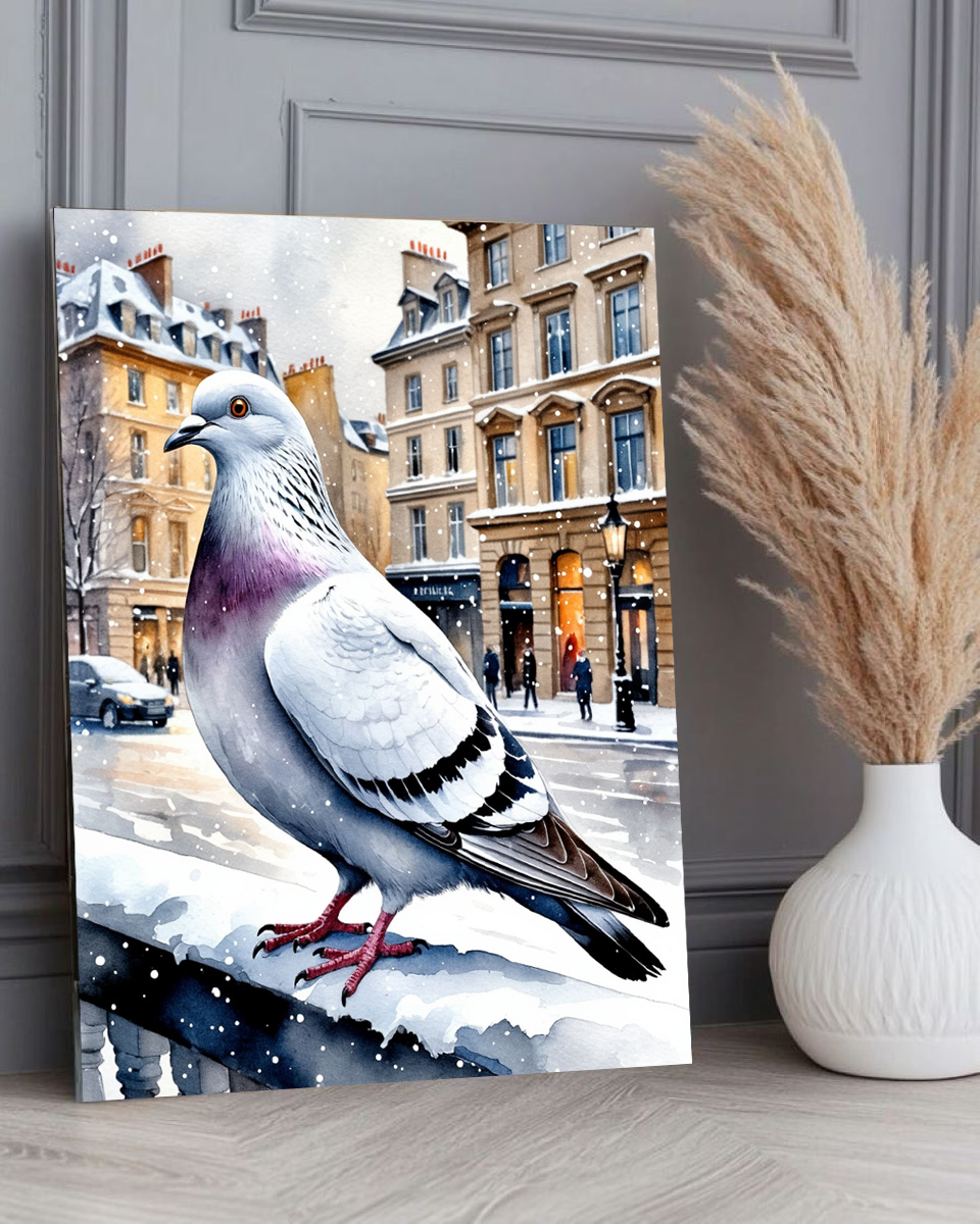 Картина по номерам 40х50 см "Голубь" хлопковый холст на подрамнике, акрил, Art Hobby Home