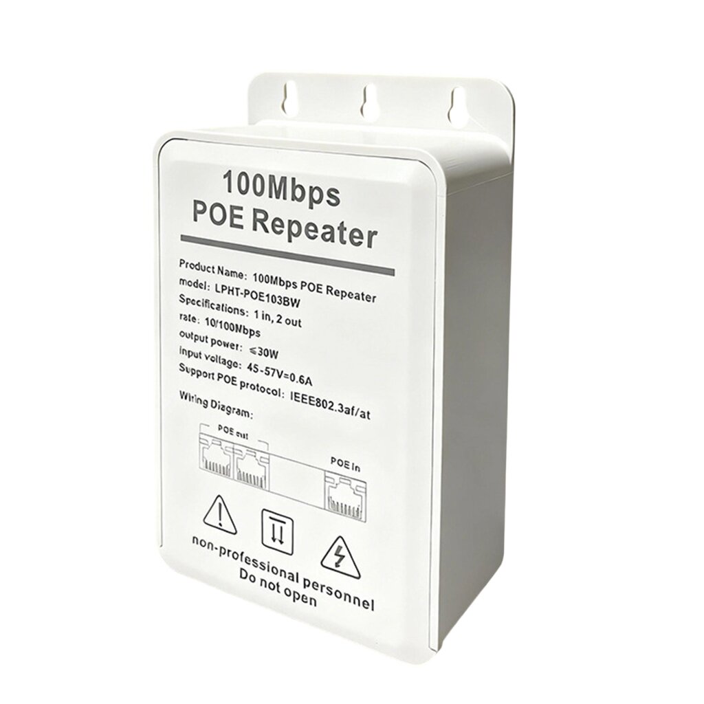 Удлинитель-Разветвитель PoE с Частотой 1 В 2 Выхода 100 Мбит/с Для Аксессуаров Камеры