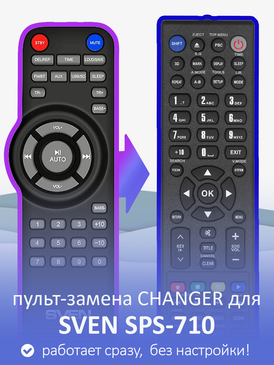 Пульт-замена для SVEN SPS-710