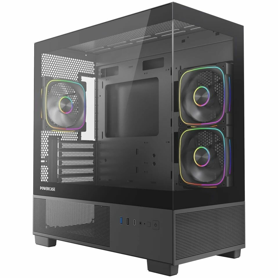 Корпус Powercase Vision Micro S4B Black