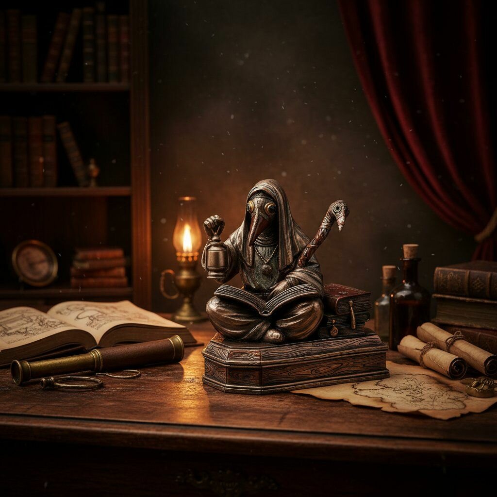 Статуэтка в стиле Фэнтези Чумной доктор - гробовщик