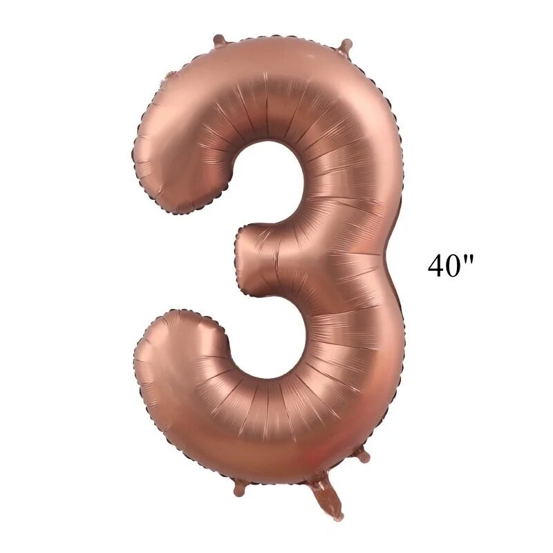 Коричневый воздушный шар "3" 40 дюймов
