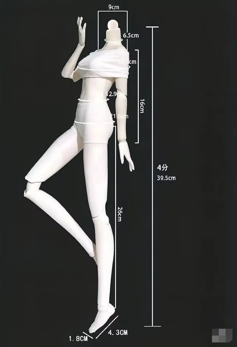 Шарнирное тело KARY MO 1/4, 39.5CM, цвет 39.5CM body