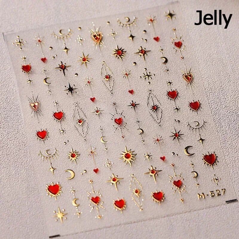 Наклейки для ногтей NAILFYOU M527, серебряные