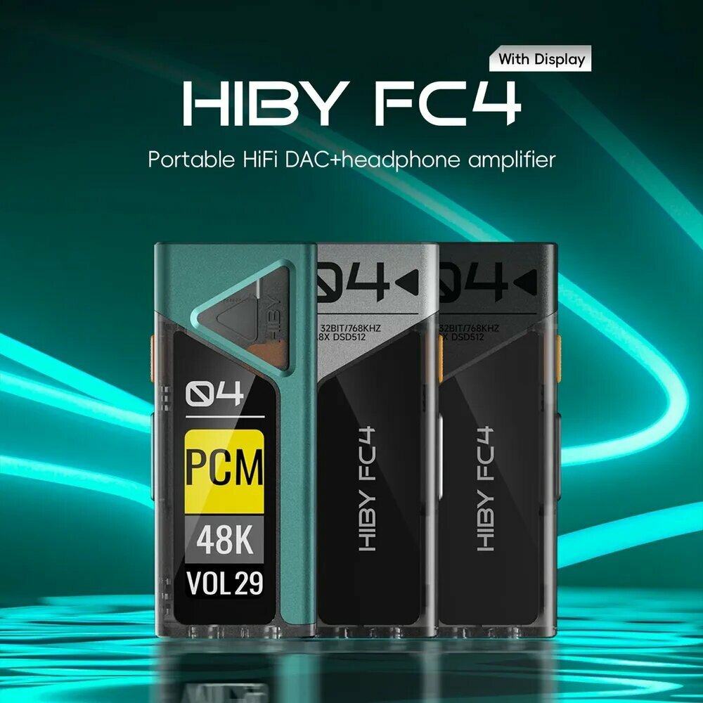 HiBy FC4 с дисплеем USB Type C ЦАП усилитель для наушников