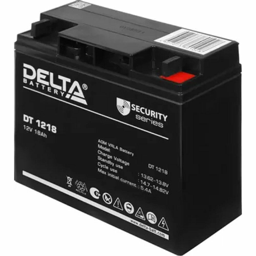 Delta DT 1218 (18 А/ч, 12В) свинцово- кислотный аккумулятор