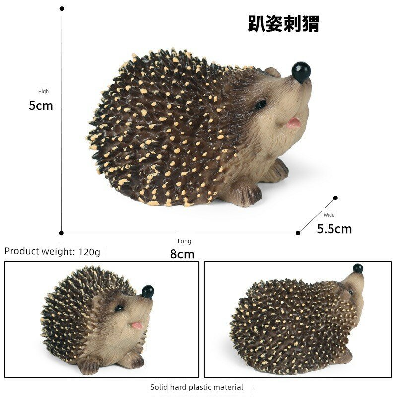 Большая сидячая модель ежа для детей, обучающая игрушка, 3D мягкая игрушка, высота 9 см