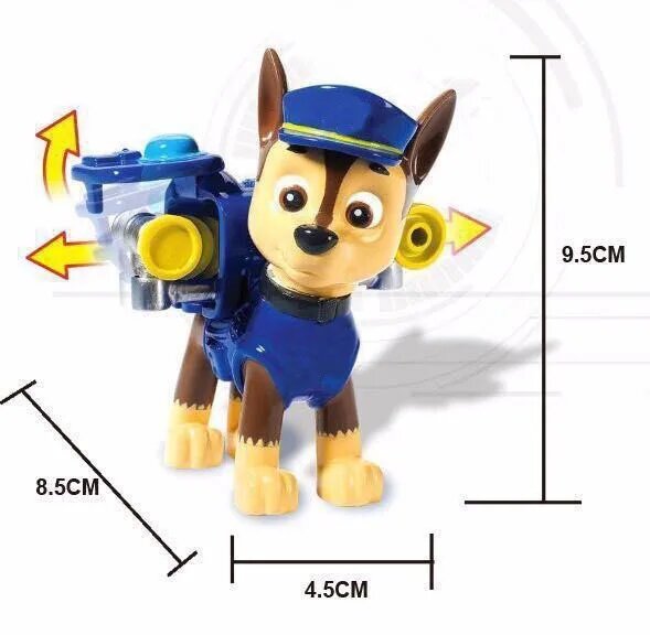 Фигурка PAW Patrol Чейз, 9.5см, Синий, Цвет: 11