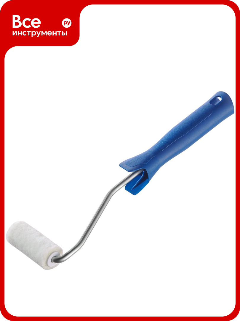 Валик Акор для лаков, ролик 60 мм, велюр и шерсть 4 мм, кронштейн 6 мм, Мастер 501 30 060