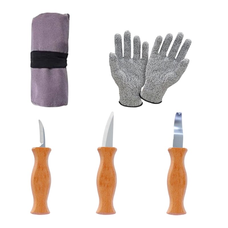 Детский Набор Инструментов для Резьбы по дереву в возрасте от 6 лет и Старше с Защитными Перчатками Игра Для Строгания Детский Деревообрабатывающий Инструмент