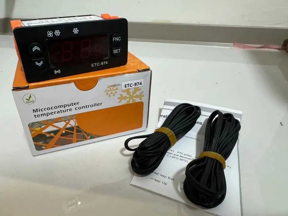 ETC-974 Интеллектуальный регулятор температуры холодильника 220v для холодильного шкафа