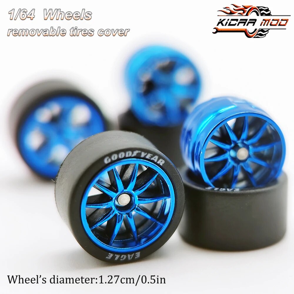 Колеса KICARMOD 1/64 Electroplated blue CE28
