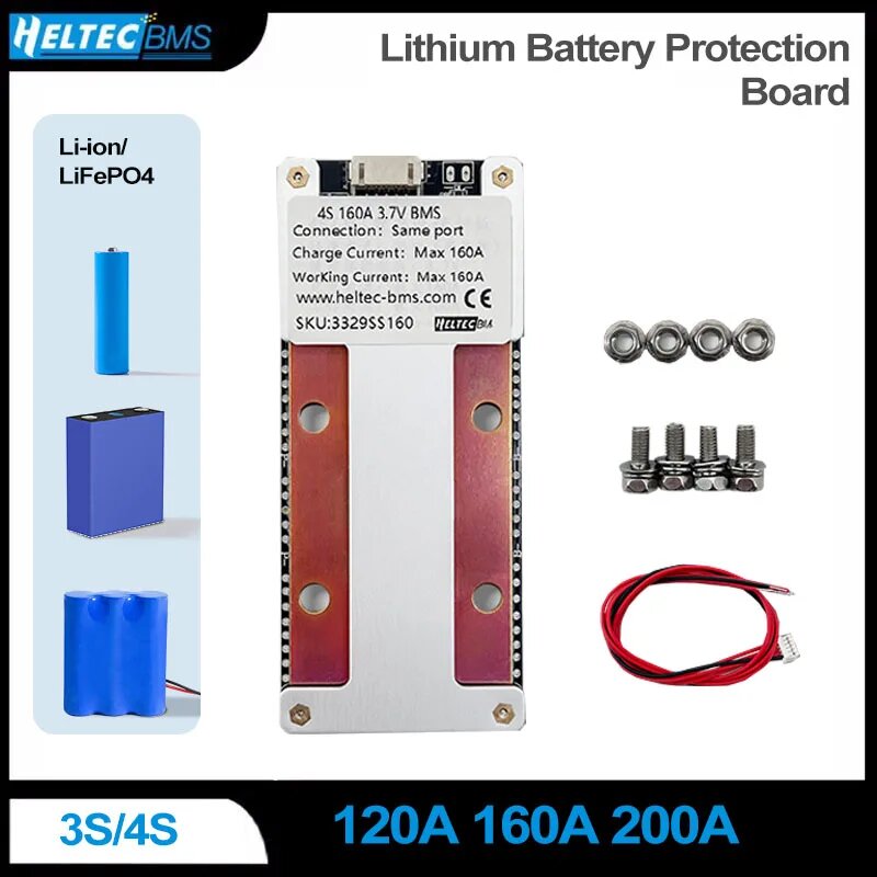 HeltecBMS Литий-ионный аккумулятор BMS 12В 120А