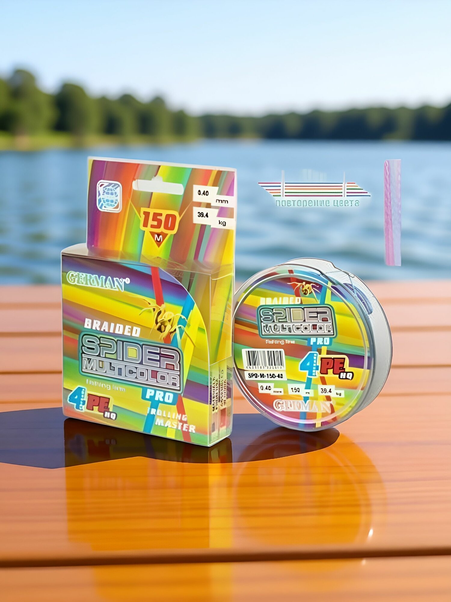 Плетеный шнур Spider Multicolor X4 150м 0.40/39.4кг.