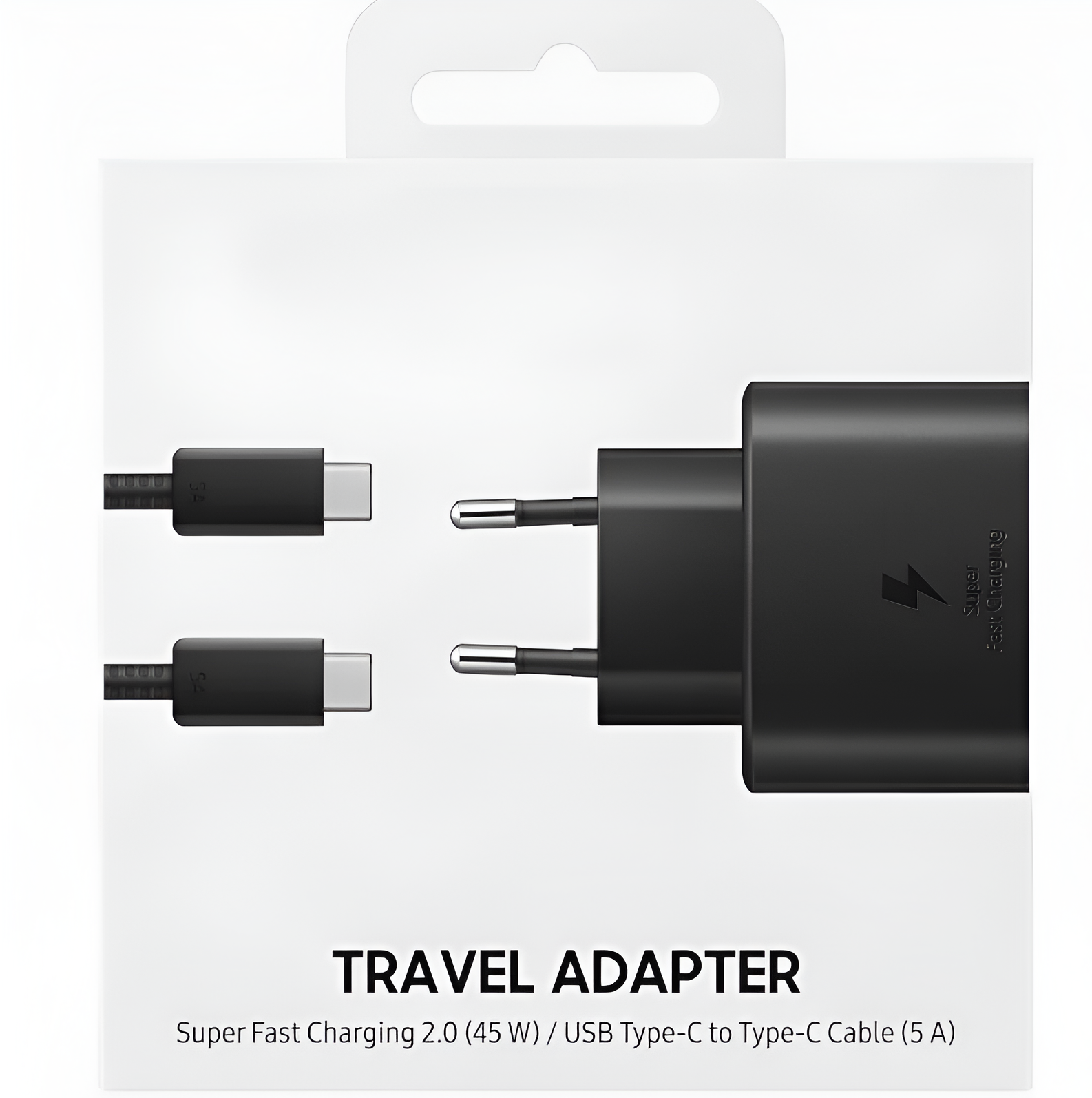 Зарядное устройство с поддержкой быстрой зарядки для Samsung / Адаптер питания Super Fast Charging 45W с кабелем (USB Type-C - USB Type-C)