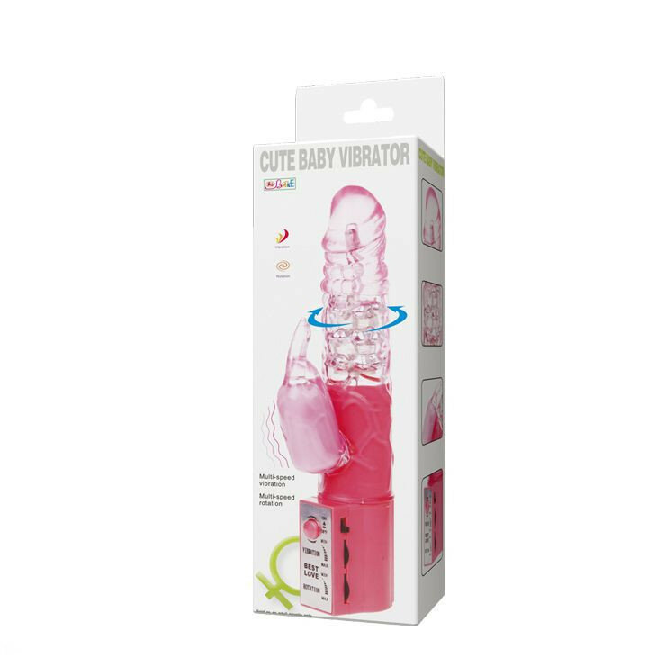 Вибрo-ротатор Hi-Tech "Cute baby" розовый