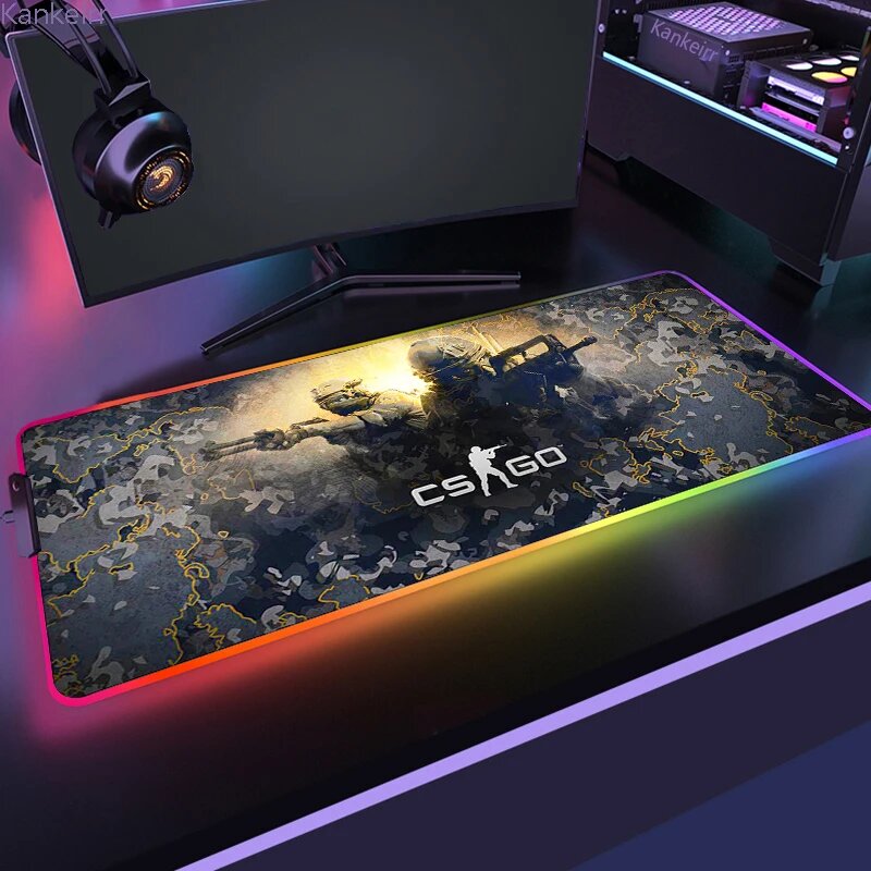 RGB коврик для мыши CS: GO 300x700x4mm, C1088