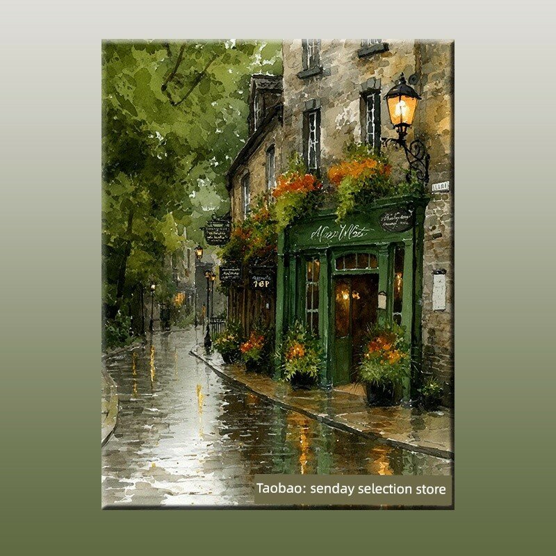 Деревянная головоломка 1000 деталей для взрослых, дизайн Rain Alley Flower Shop A01 на стену, расслабляющая