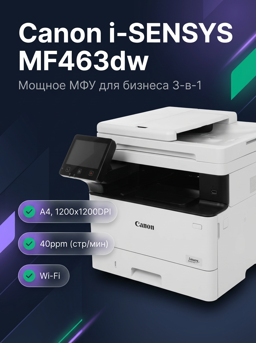 Canon i-SENSYS MF463dw (5951C008) {A4, 1200x1200DPI, 40ppm, Wi-Fi}