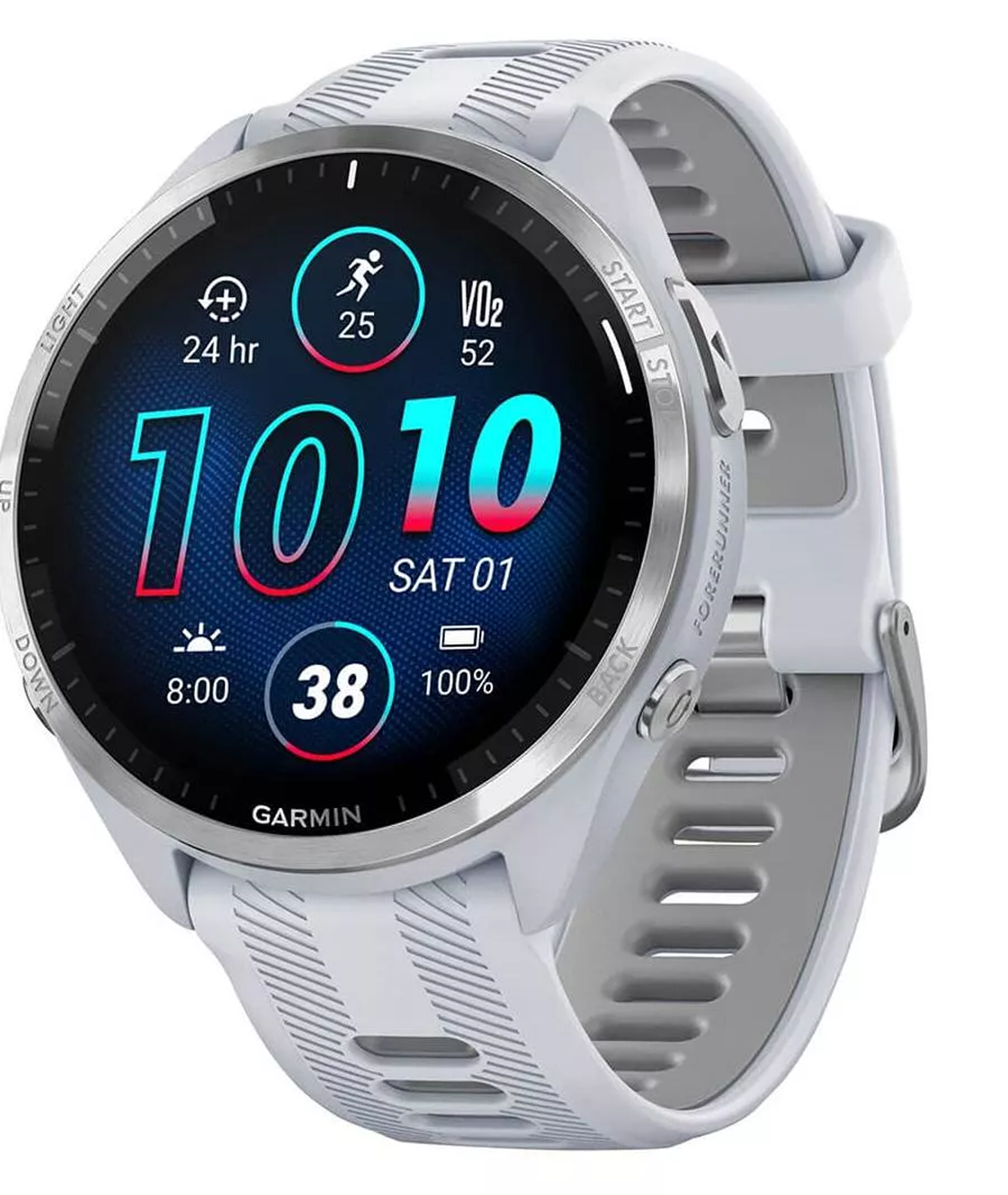 Часы Garmin Forerunner 965 White Band (010-02809-81), для активного образа жизни