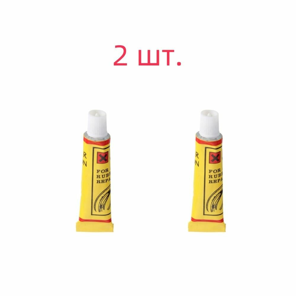 Клей шиноремонтный гель 7 мл, желтый — клей для шин и резиновых изделий, ремонт проколов, 1 шт