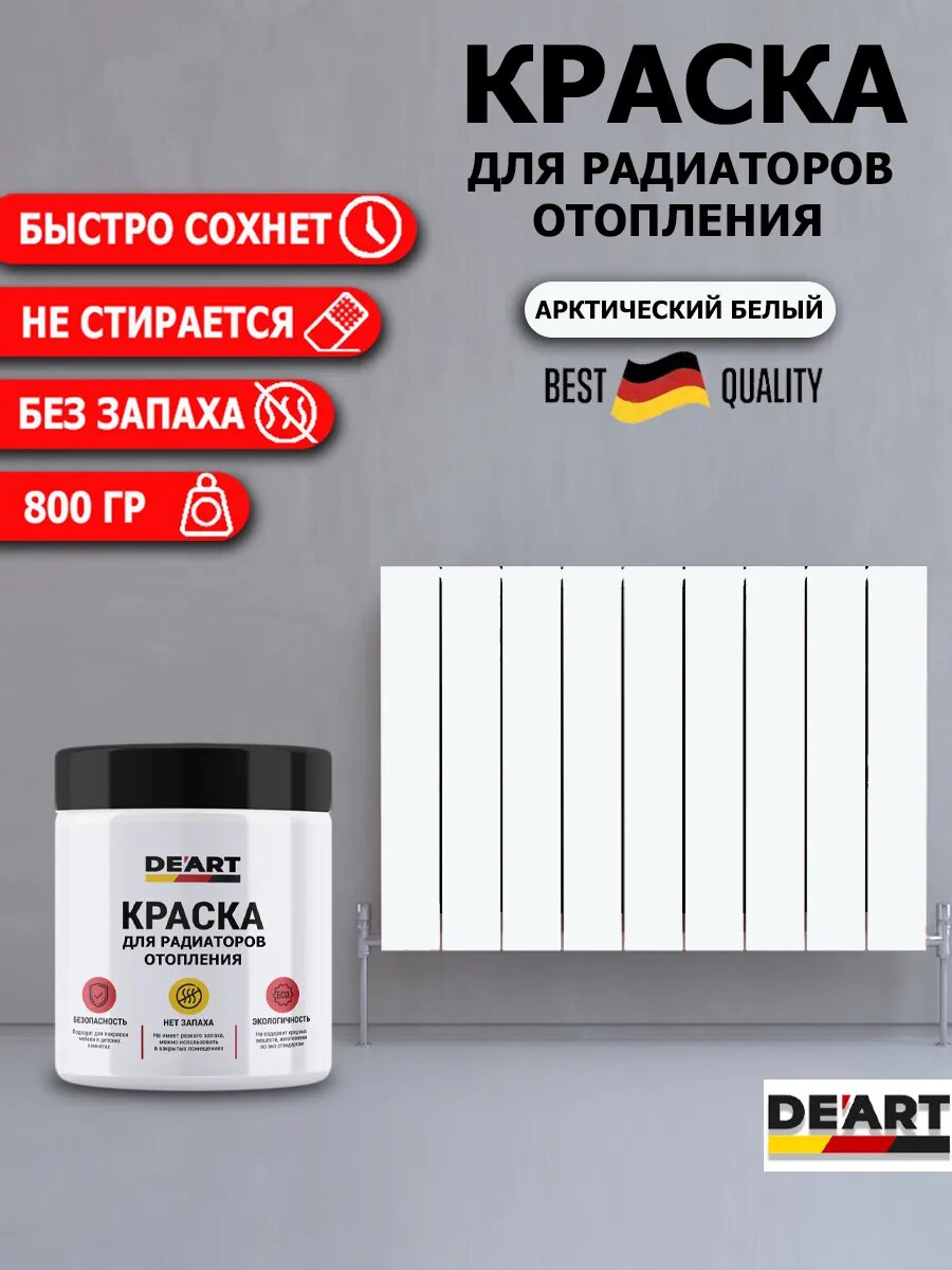 Краска для радиаторов арктически белый