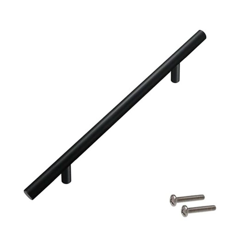 Luxurious brushed finish t bar handles for kitchen and bathroom cabinets black 12*500*320mm