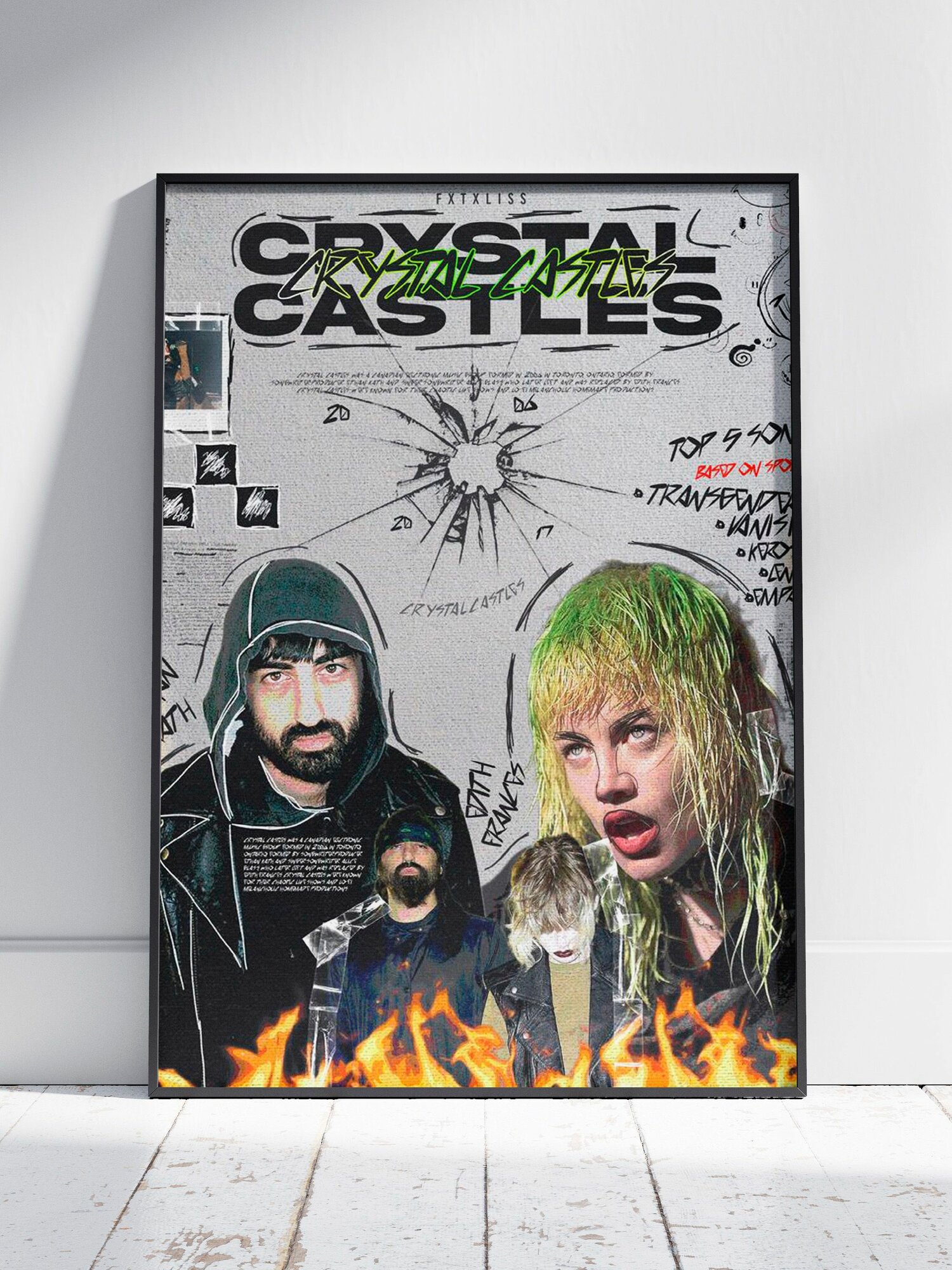 Плакат на стену для интерьера Кристал Кастлс (Crystal Castles 1) - Постер по музыке и артисту формата A4 (21x30 см)