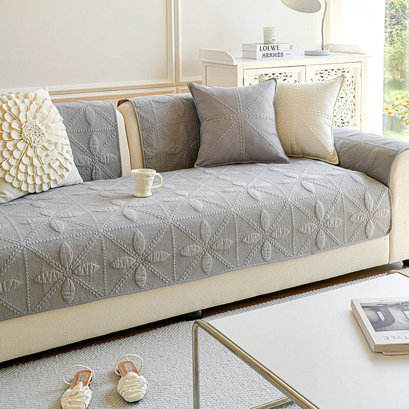 Новая ткань для диванных подушек, чехол для дивана из чистого хлопка, четырехсезонное универсальное противоскользящее полотенце для дивана, полное покрытие, одеяло для дивана