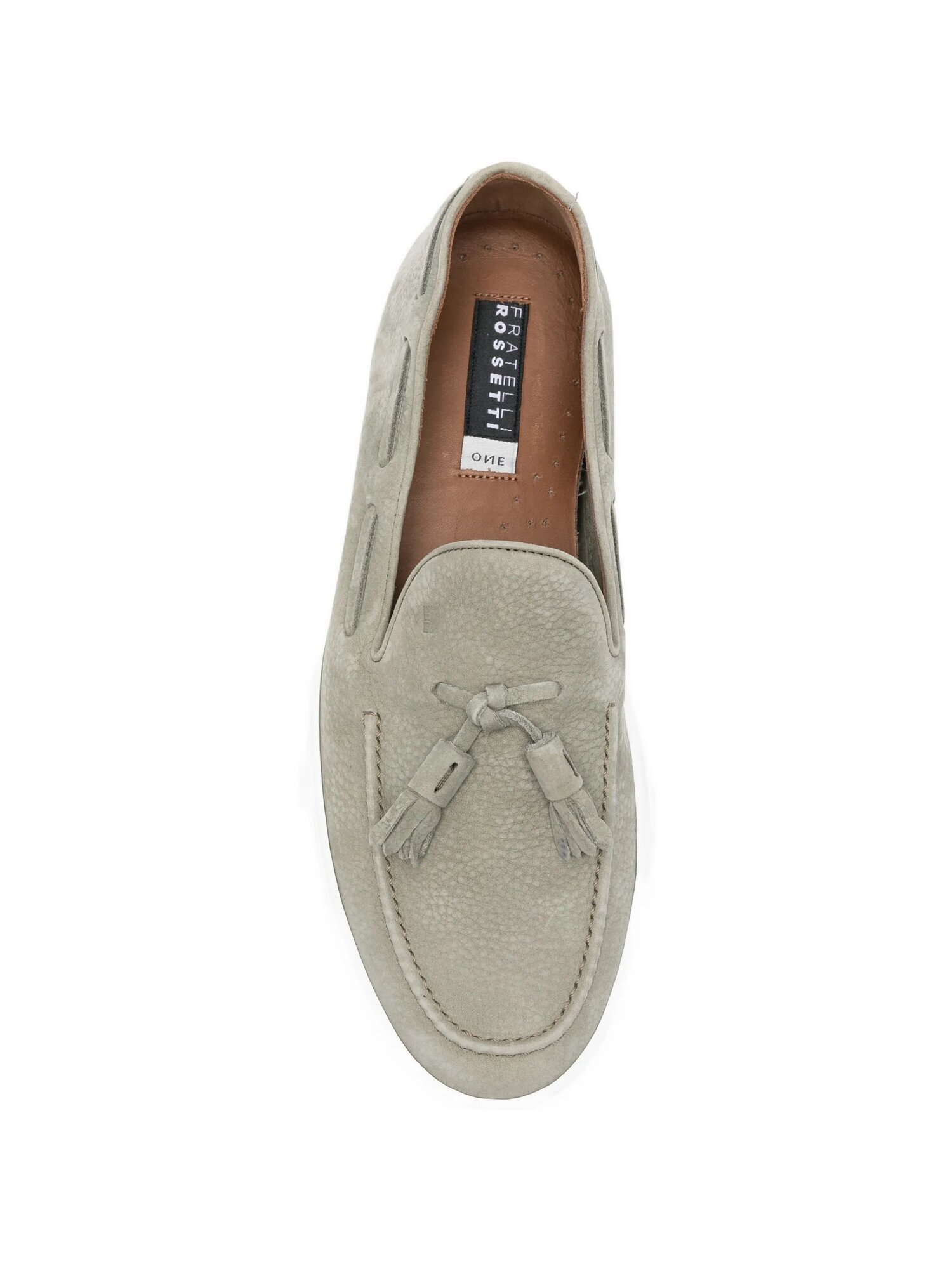 Лоферы Fratelli Rossetti Tassel pebbled-leather loafers, размер 7.5, green — фото 1