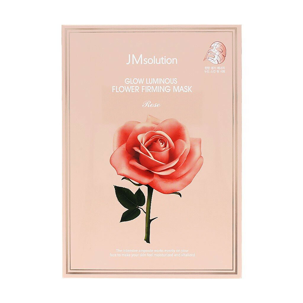 Набор: Маска с экстрактом дамасской розы для сияния лица JMsolution Glow Luminous Flower Firming Mask Rose, 10 шт