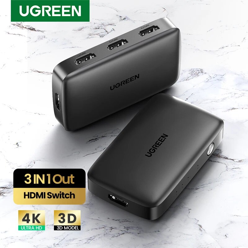UGREEN HDMI 3 в 1 Сплиттер 4K — фото 1