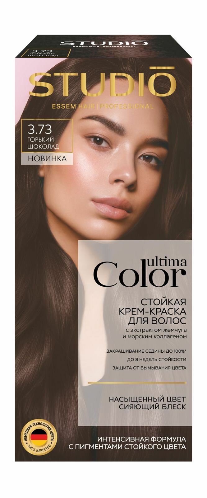Крем-краска для волос STUDIO 3.73 горький шоколад ultima color