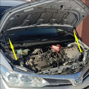 Газовые упоры капота для Toyota Corolla Fielder E160 2012-2021 "Амортизаторы" Тойота Королла Филдер Е160 2 шт Автозапчасти