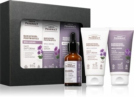Набор косметических средств Green Pharmacy Bakuchiol & Postbiotics, антивозрастной уход, для лица