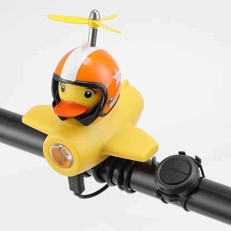 Велофонарь-гудок утка Flying light 02 желтый