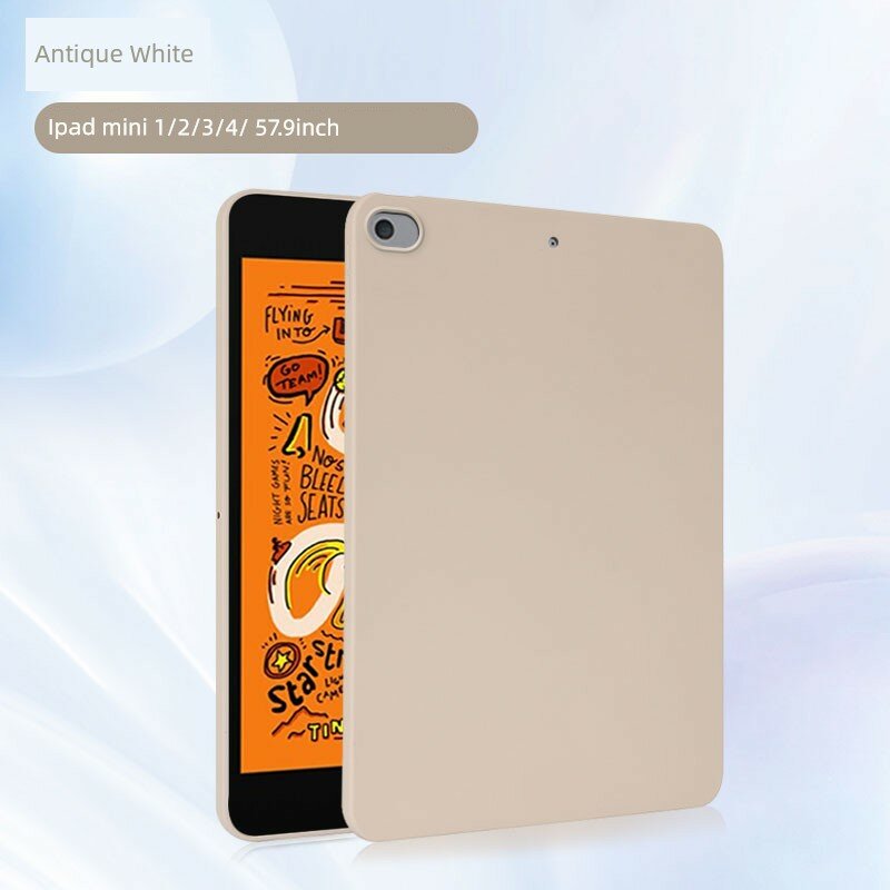 Силиконовый чехол для iPad Mini 6-7 (8,3 дюйма) с мягкой текстурой — античный белый