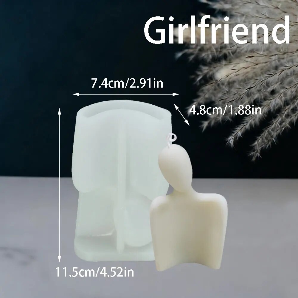 Силиконовая форма для свечей "Girlfriend" Цвет: B
