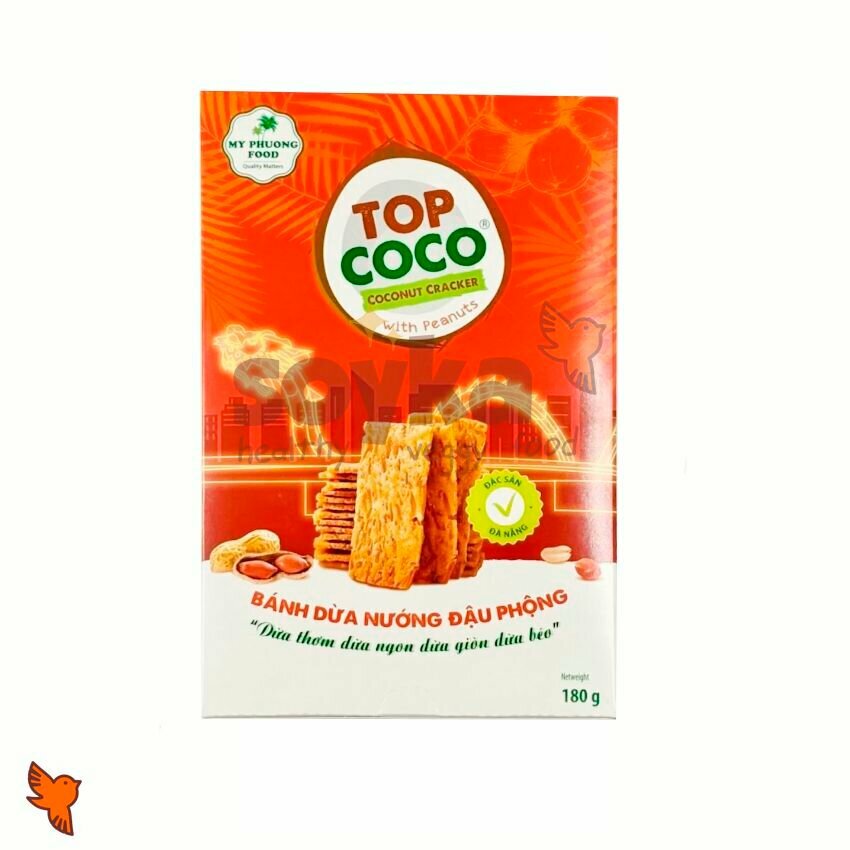 Крекеры кокосовые с арахисом TOPCOCO, 180г