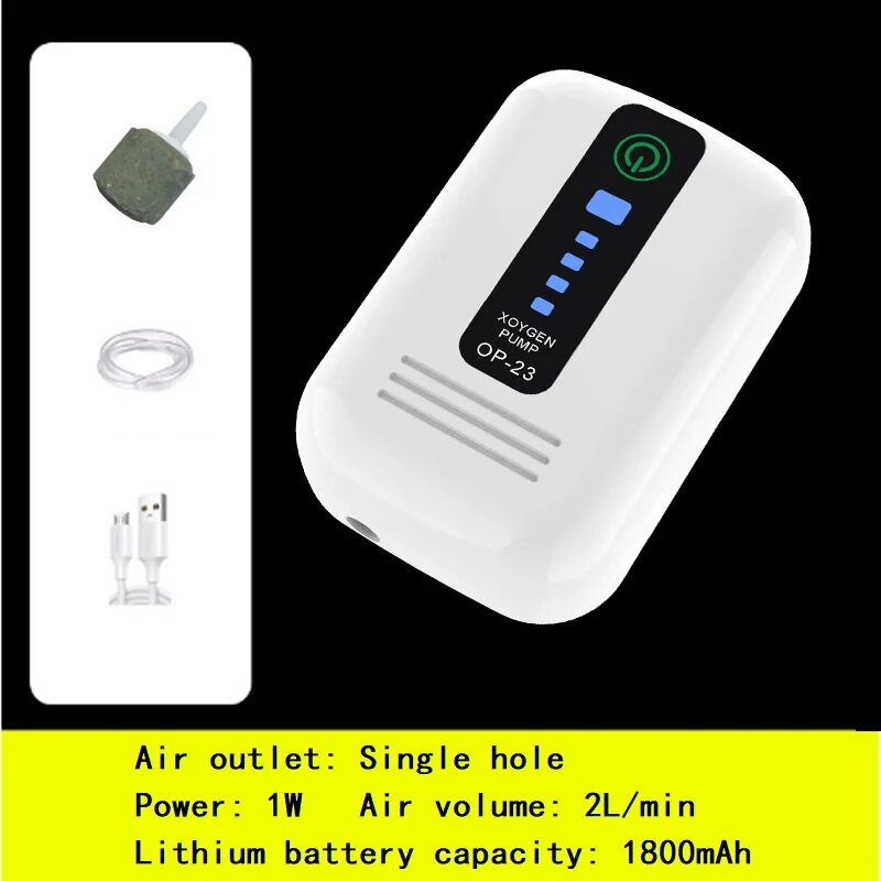 Портативный кислородный насос OP-23, 1800mAh, A1800Mah