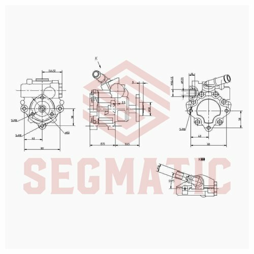 Насос гур bmw 1 e81-e88 1.6d1.8d2.0d2.3d 2004-2013 bmw 3 e90-e93 1.6d1.8d2.0d2.3d 2005- Segmatic SG30024019