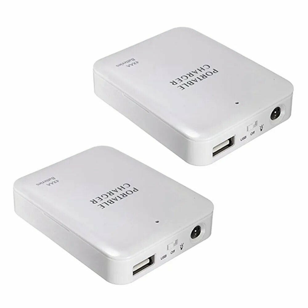 2 портативных USB-зарядных устройства Power Bank, внешний бокс для хранения аккумуляторов, аварийный комплект, 4 батарейки AA.