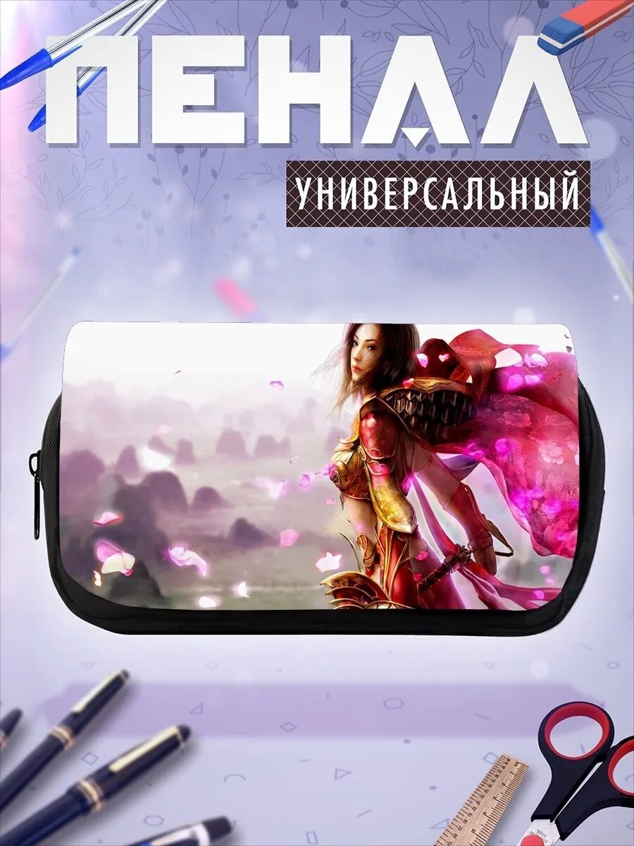 Пенал косметичка Воительница в розовом