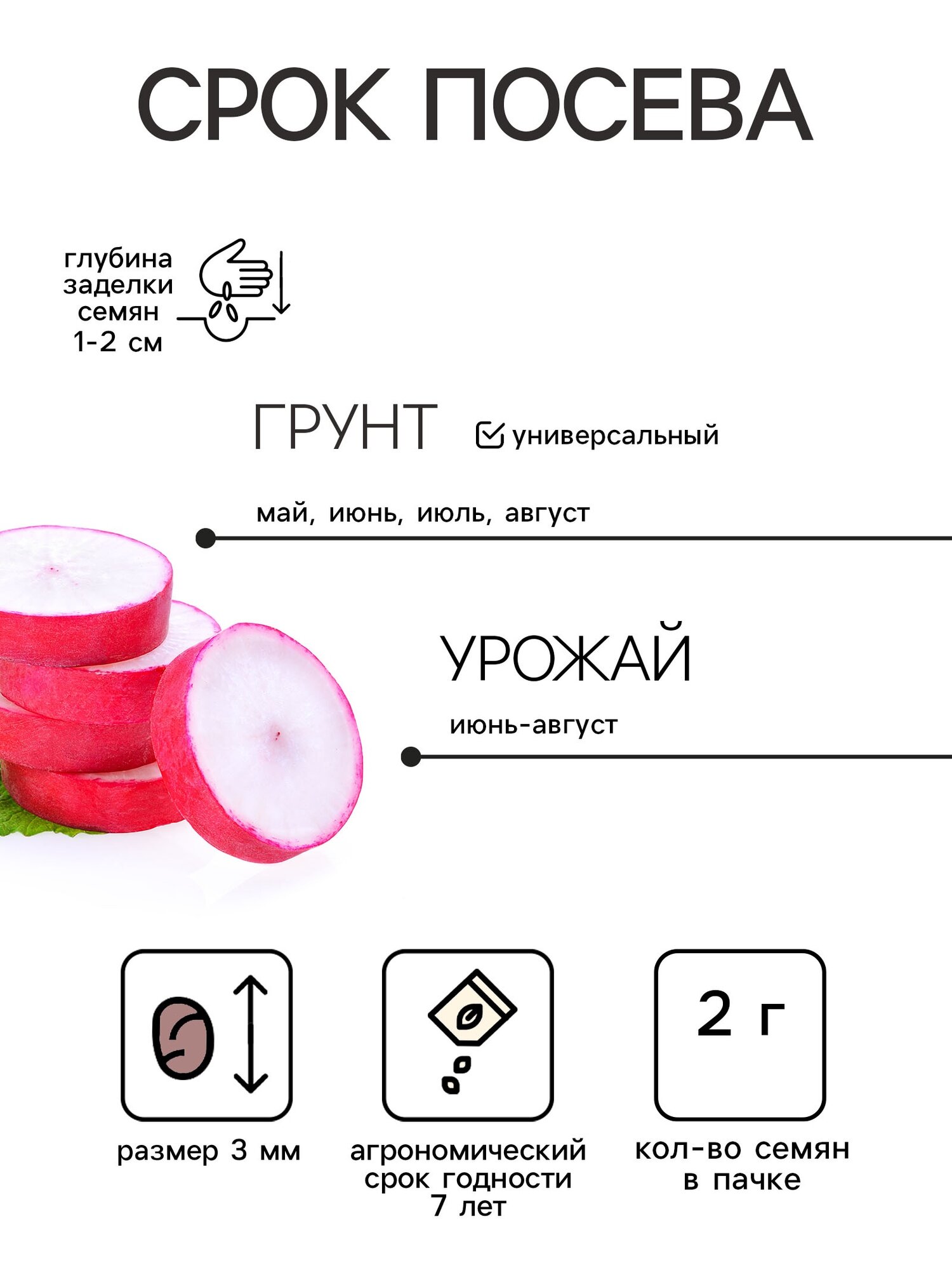 Семена Редис «Суперстар» 2 г — фото 1