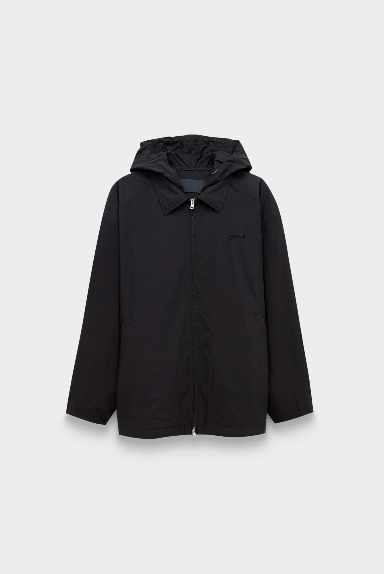 Куртка Juun.J COTTON NYLON SHIRT COLLAR HOODIE LONG JUMPER для мужчин цвет черный размер 52