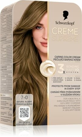 Краска для волос Schwarzkopf Creme Supreme, оттенок 1-0 Natural Black, 60 мл