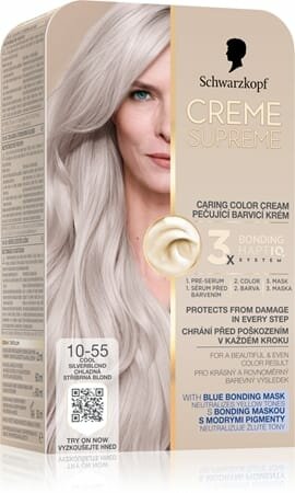 Краска для волос Schwarzkopf Creme Supreme, оттенок 1-0 Natural Black, 60 мл