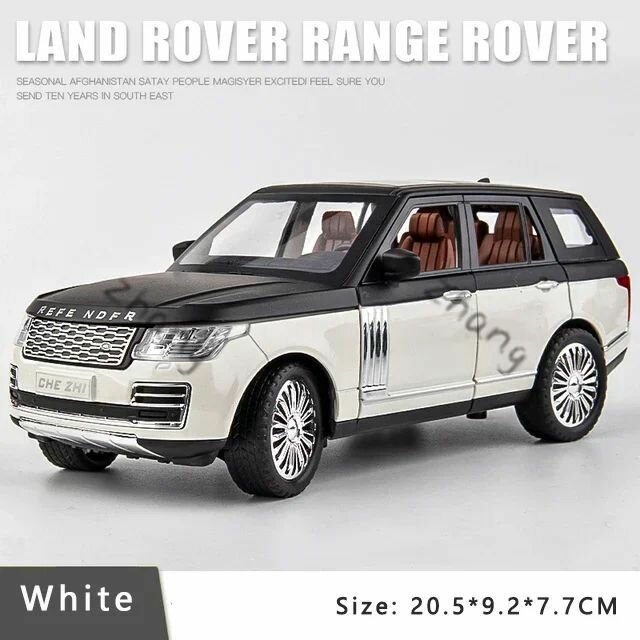 1:24 Land Rover Range Rover Alloy Car Model Gift, Коллекционная модель машины для взрослых, Игрушечный автомобиль с звуковыми и св